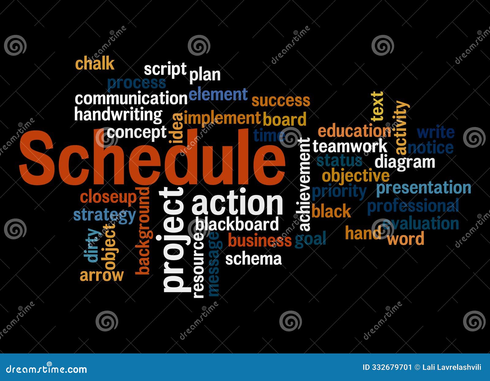 Word Cloud with SCHEDULE Concept Stock Illustration - Illustration of ...