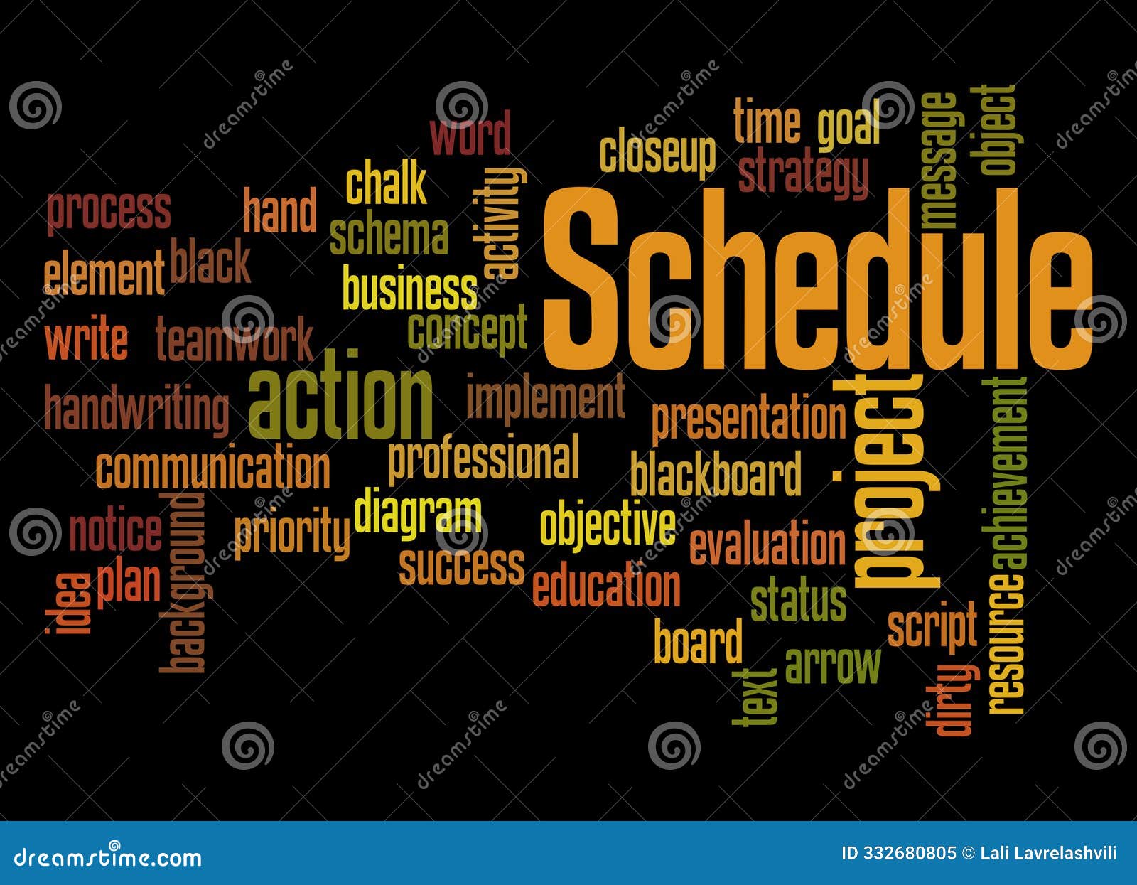 Word Cloud with SCHEDULE Concept Stock Illustration - Illustration of ...