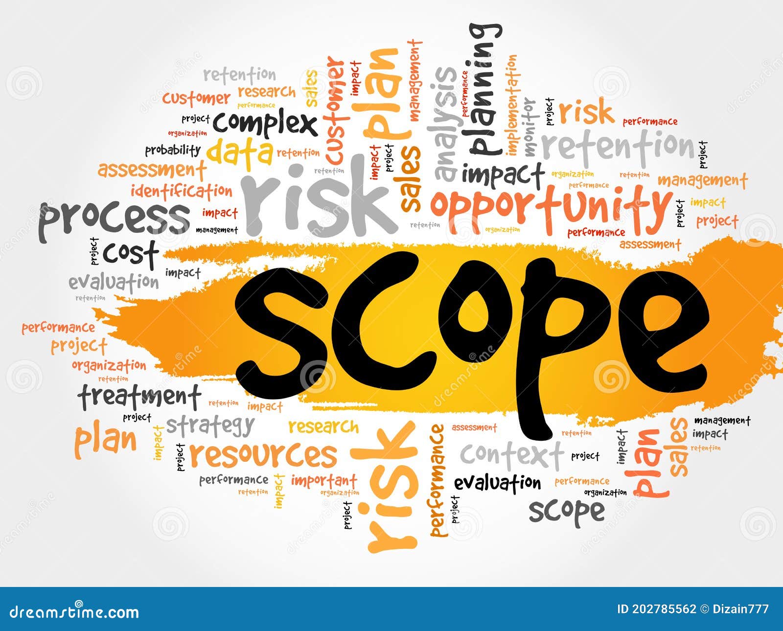 Word Cloud with SCOPE Related Tags Stock Illustration - Illustration of ...