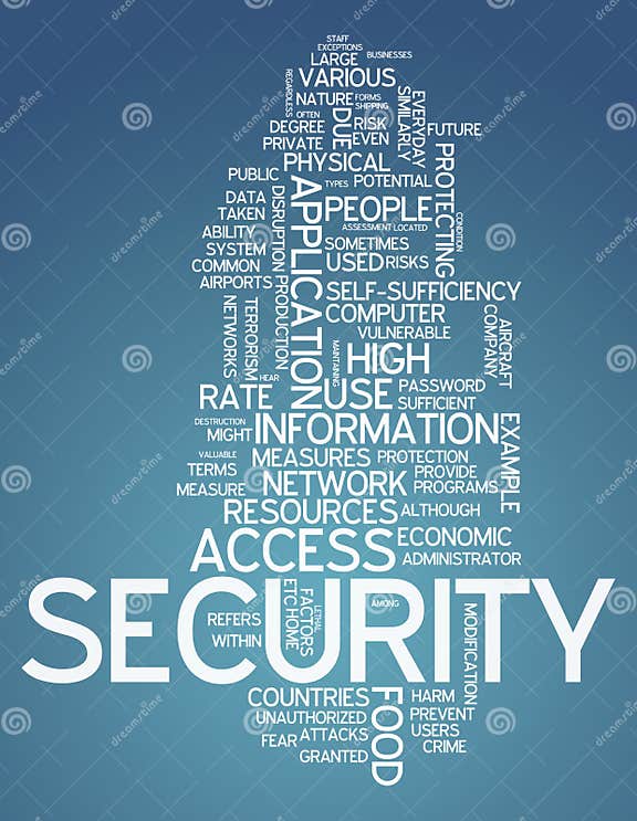 Word Cloud Security stock illustration. Illustration of concepts ...