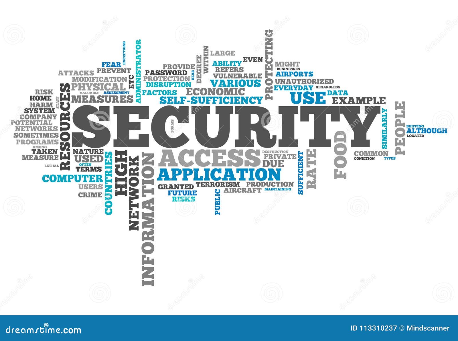 Word Cloud Security stock illustration. Illustration of protect - 113310237