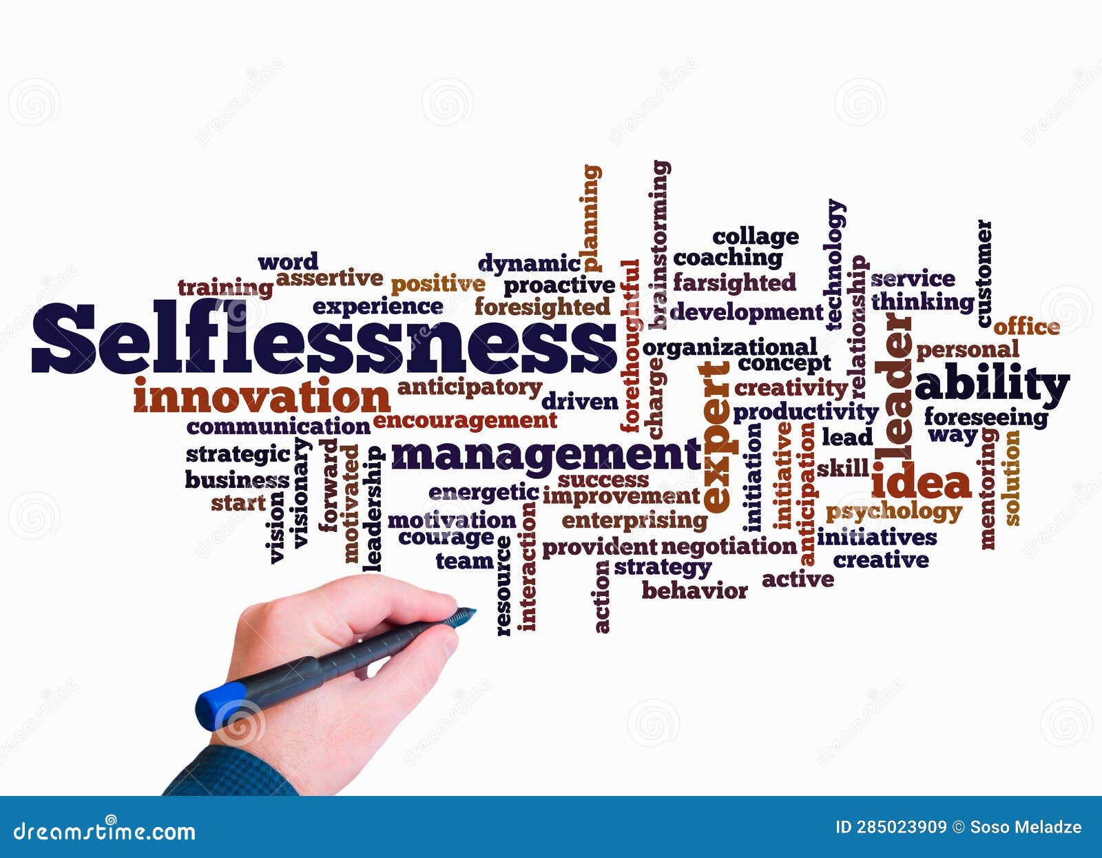 Word Cloud with SELFLESSNESS Concept Create with Text only Stock Image ...
