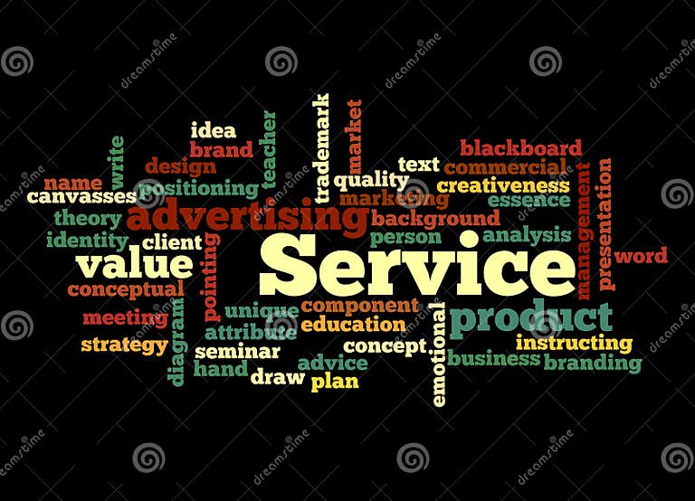 Word Cloud with SERVICE Concept Stock Illustration - Illustration of ...