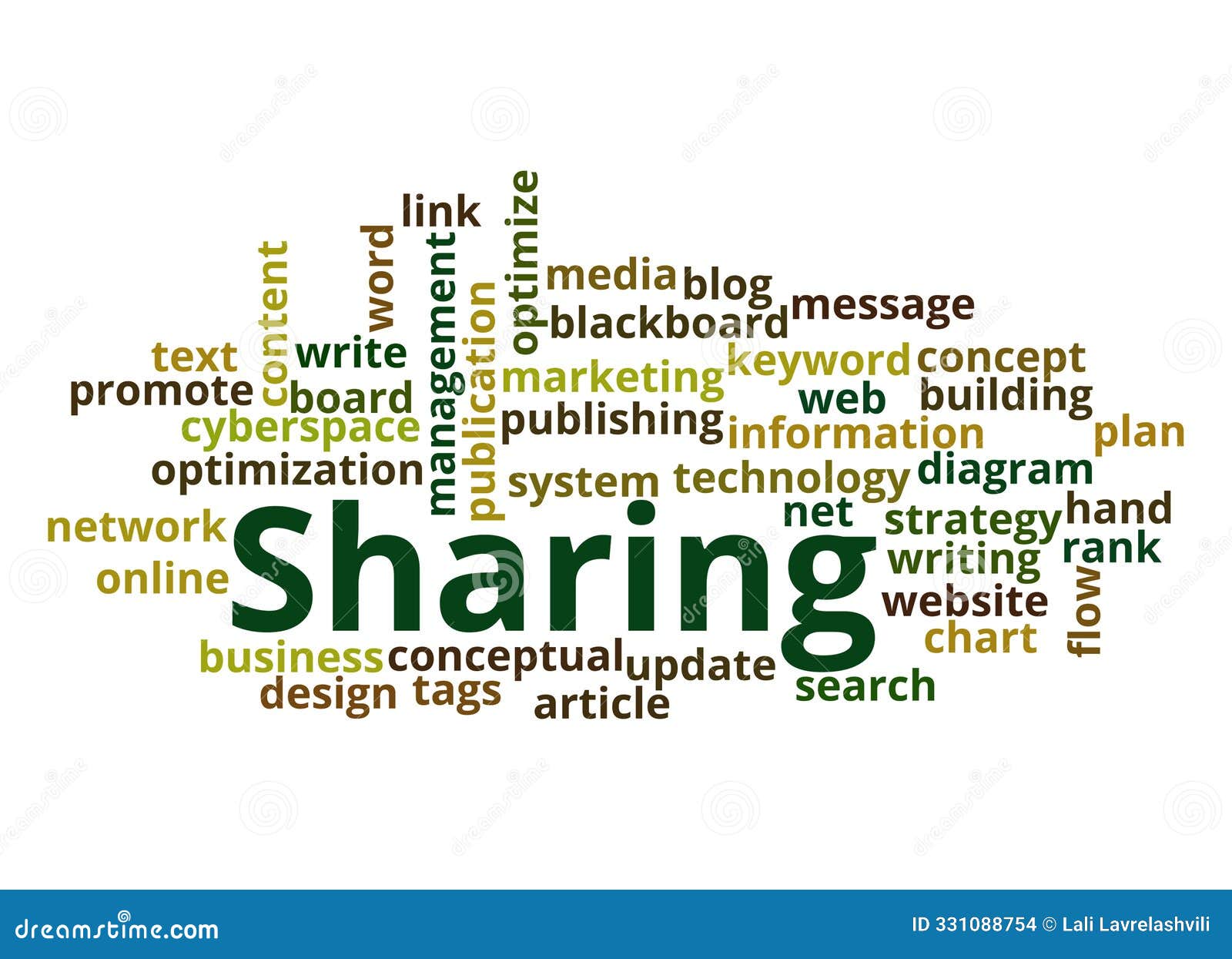 Word Cloud with SHARING Concept Stock Photo - Image of building ...