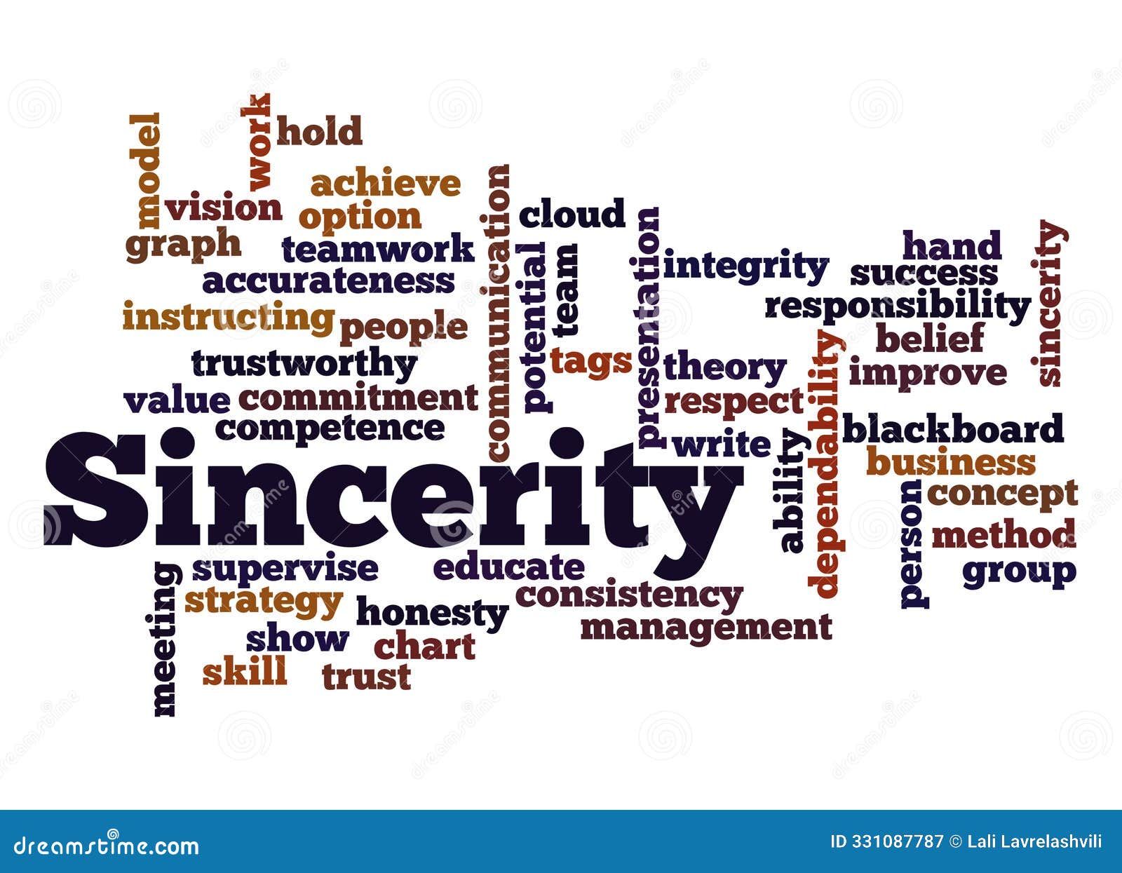 Sincerity Concept With Icons In Minimal Flat Line Style Stock Photo ...