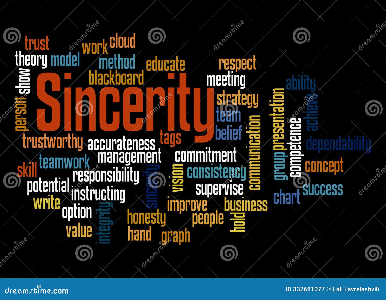 Word Cloud with SINCERITY Concept Stock Illustration - Illustration of ...