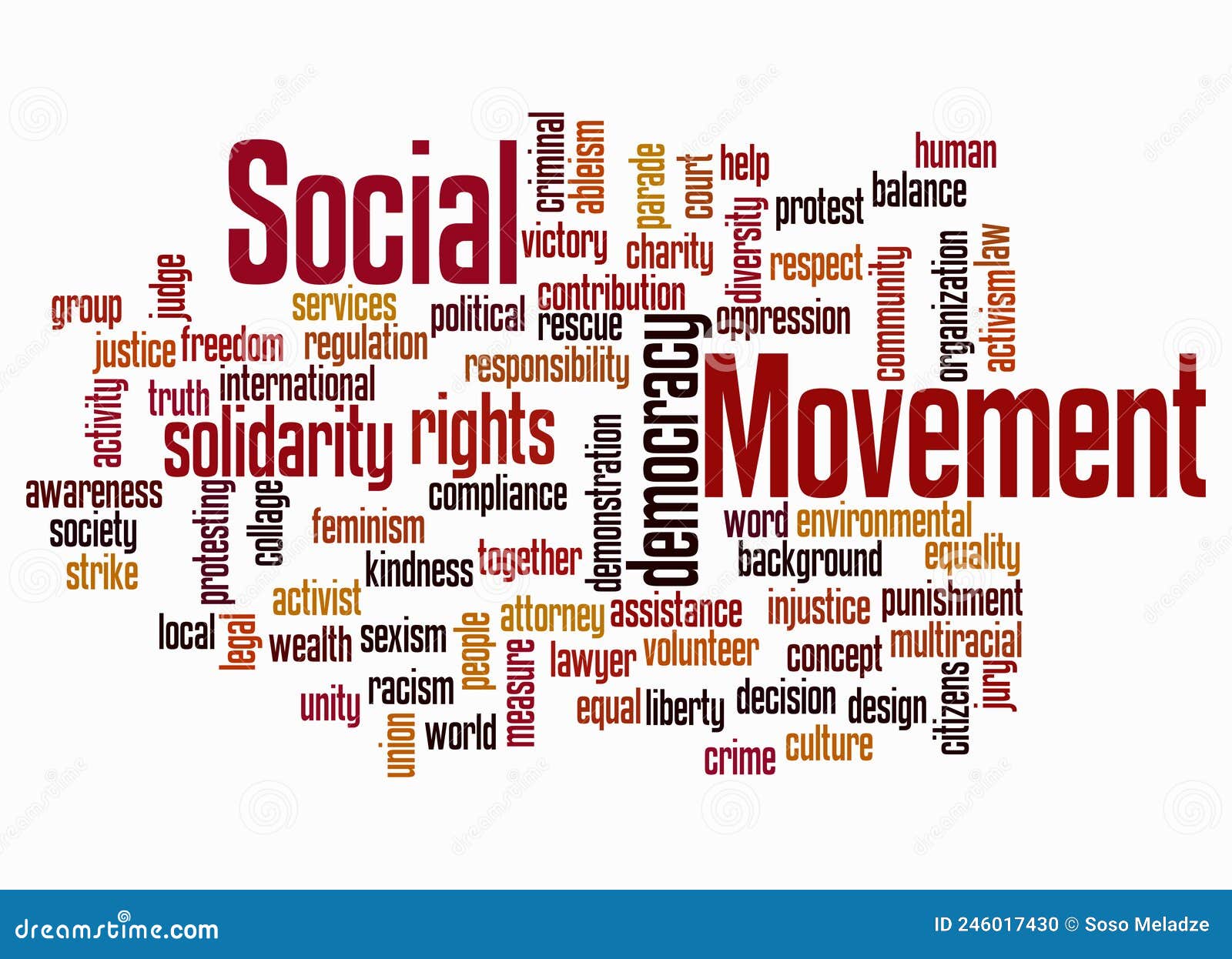 Word Cloud with SOCIAL MOVEMENT Concept Create with Text only Stock ...