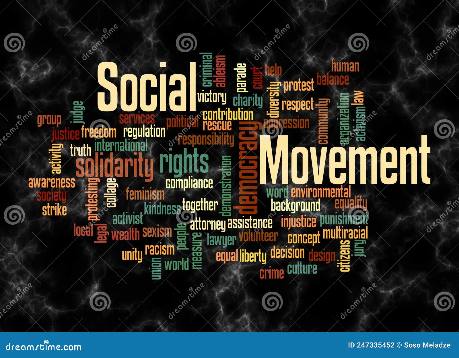 Word Cloud with SOCIAL MOVEMENT Concept Create with Text only Stock ...