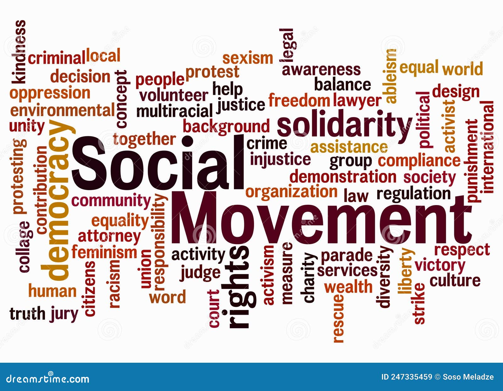 Word Cloud with SOCIAL MOVEMENT Concept Create with Text only Stock ...
