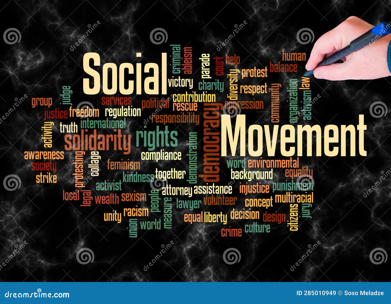 Word Cloud with SOCIAL MOVEMENT Concept Create with Text only Stock ...
