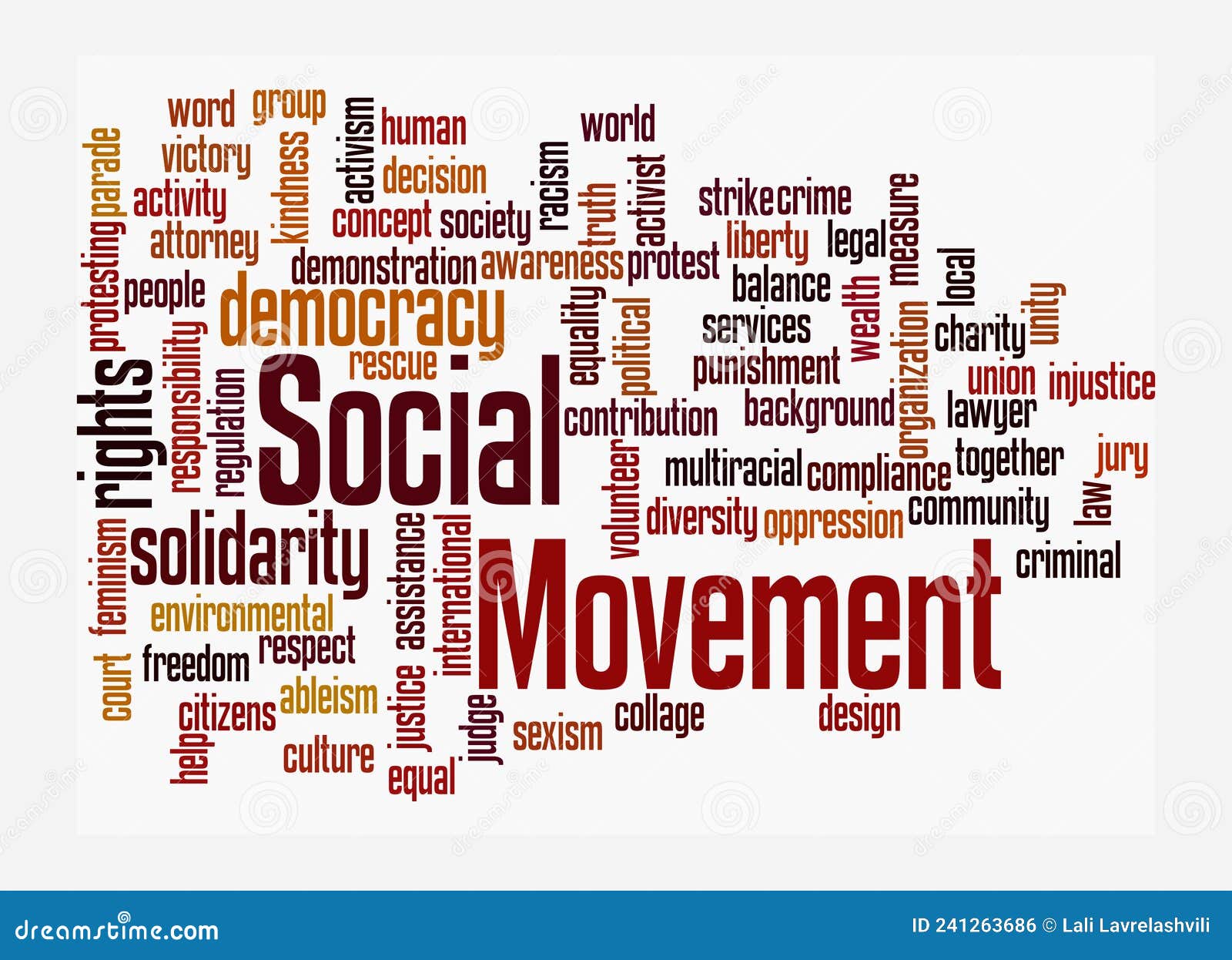 Word Cloud with SOCIAL MOVEMENT Concept, Isolated on a White Background ...