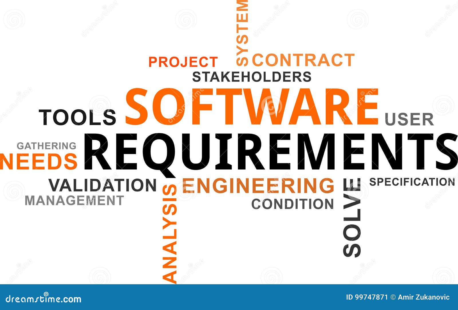 Word Cloud - Software Requirements Stock Vector - Illustration of ...