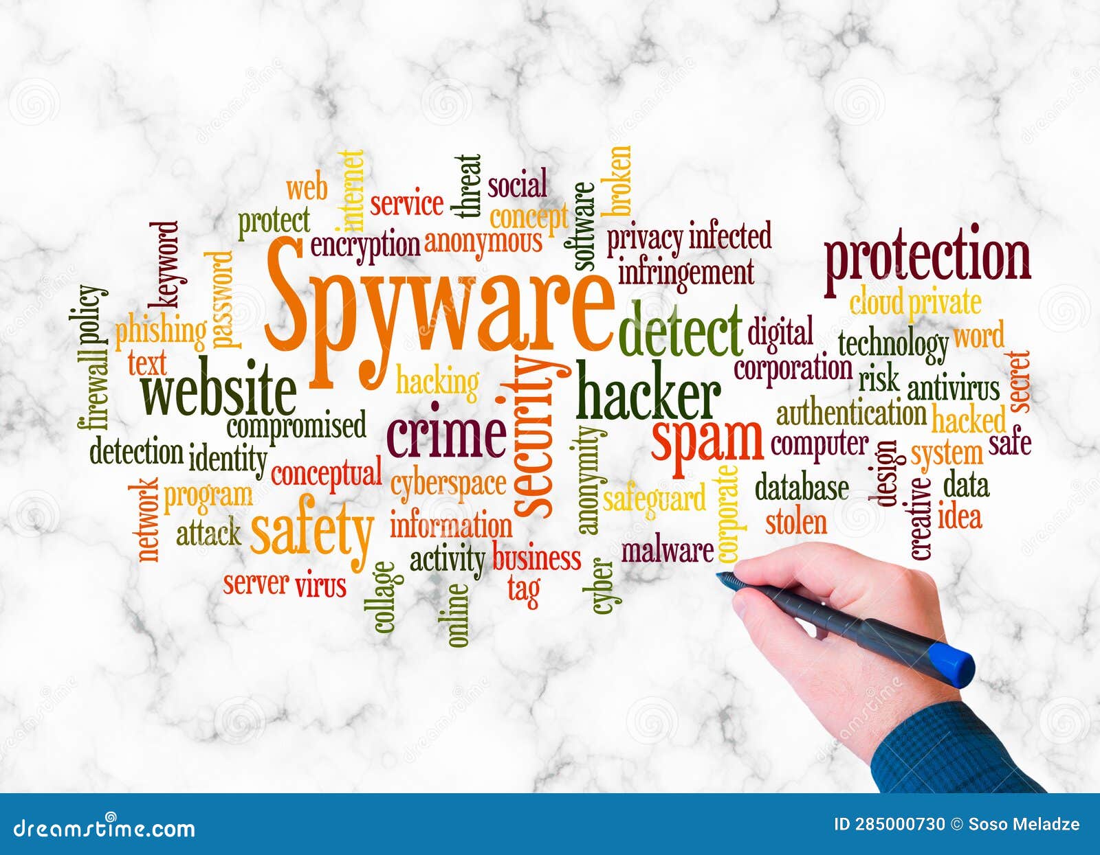 Word Cloud with SPYWARE Concept Create with Text only Stock Photo ...
