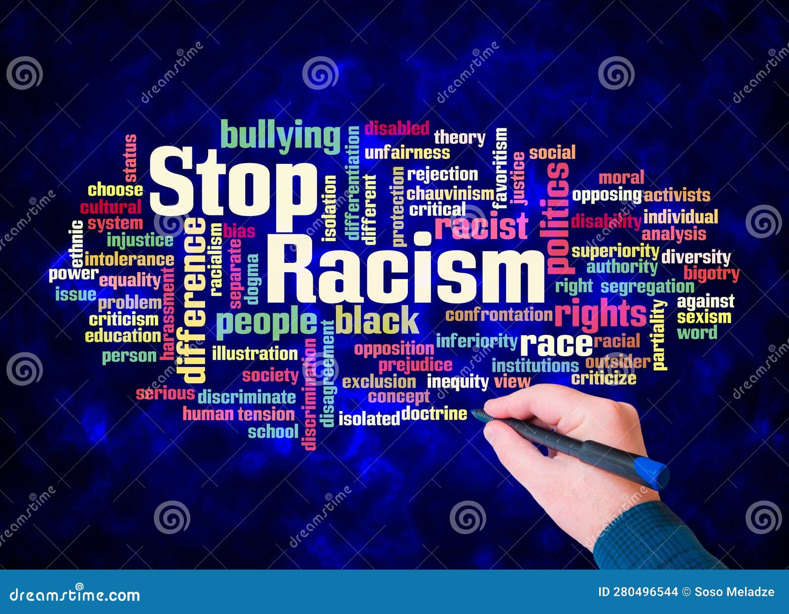 Word Cloud with STOP RACISM Concept Create with Text only Stock Photo ...