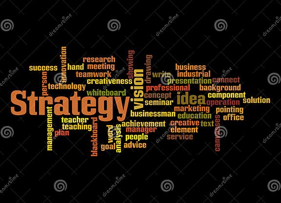 Word Cloud with STRATEGY Concept Stock Illustration - Illustration of ...