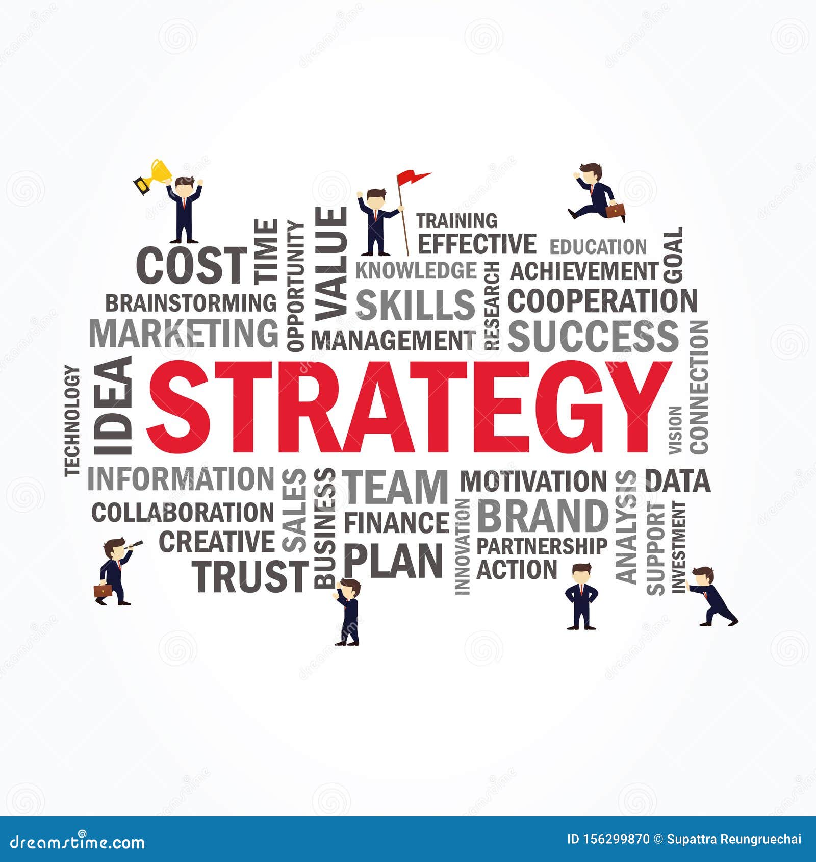 Word Cloud with Strategy Concept. Stock Vector - Illustration of ...