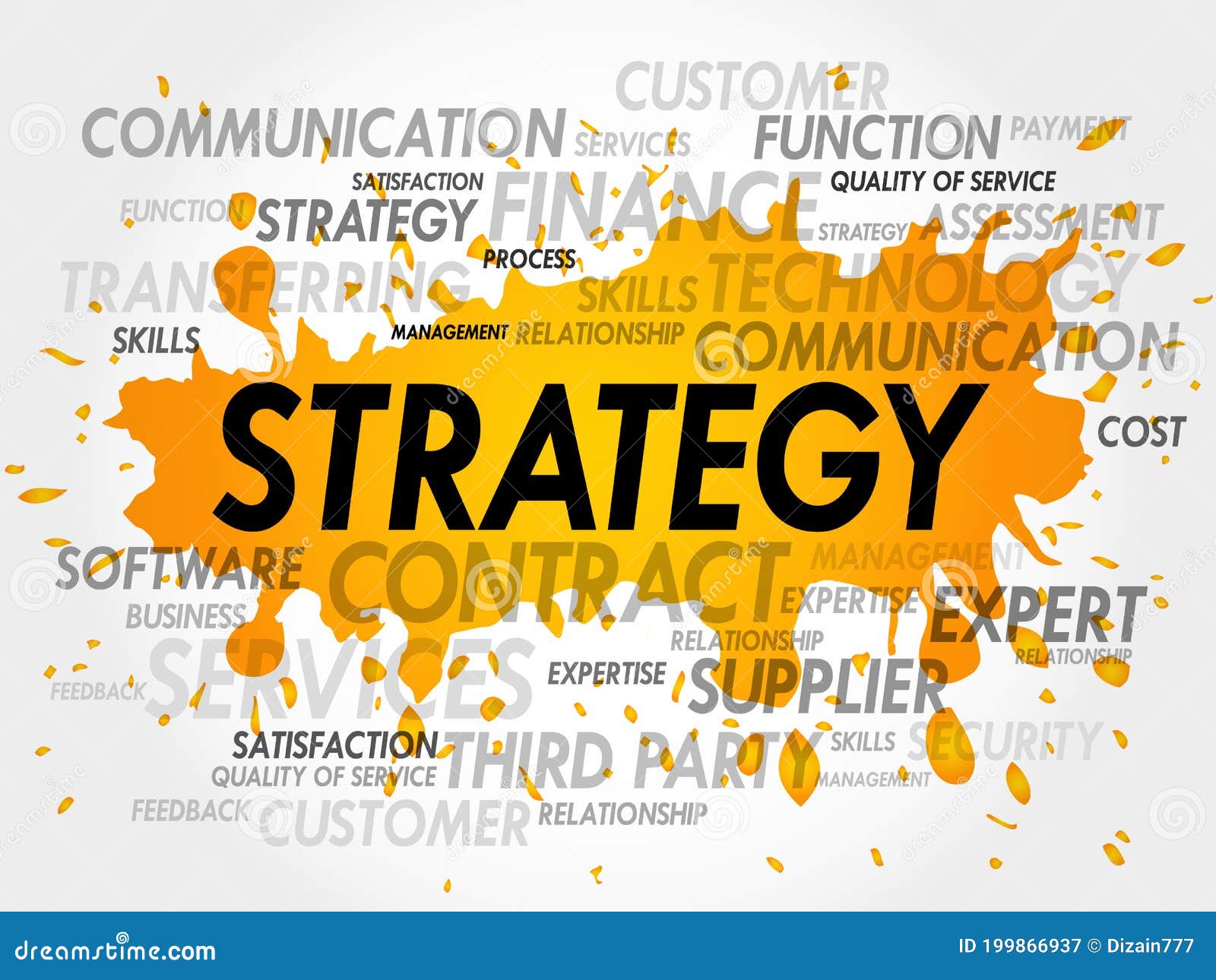 Strategy Word Cloud Concept Stock Illustration - Illustration of ...