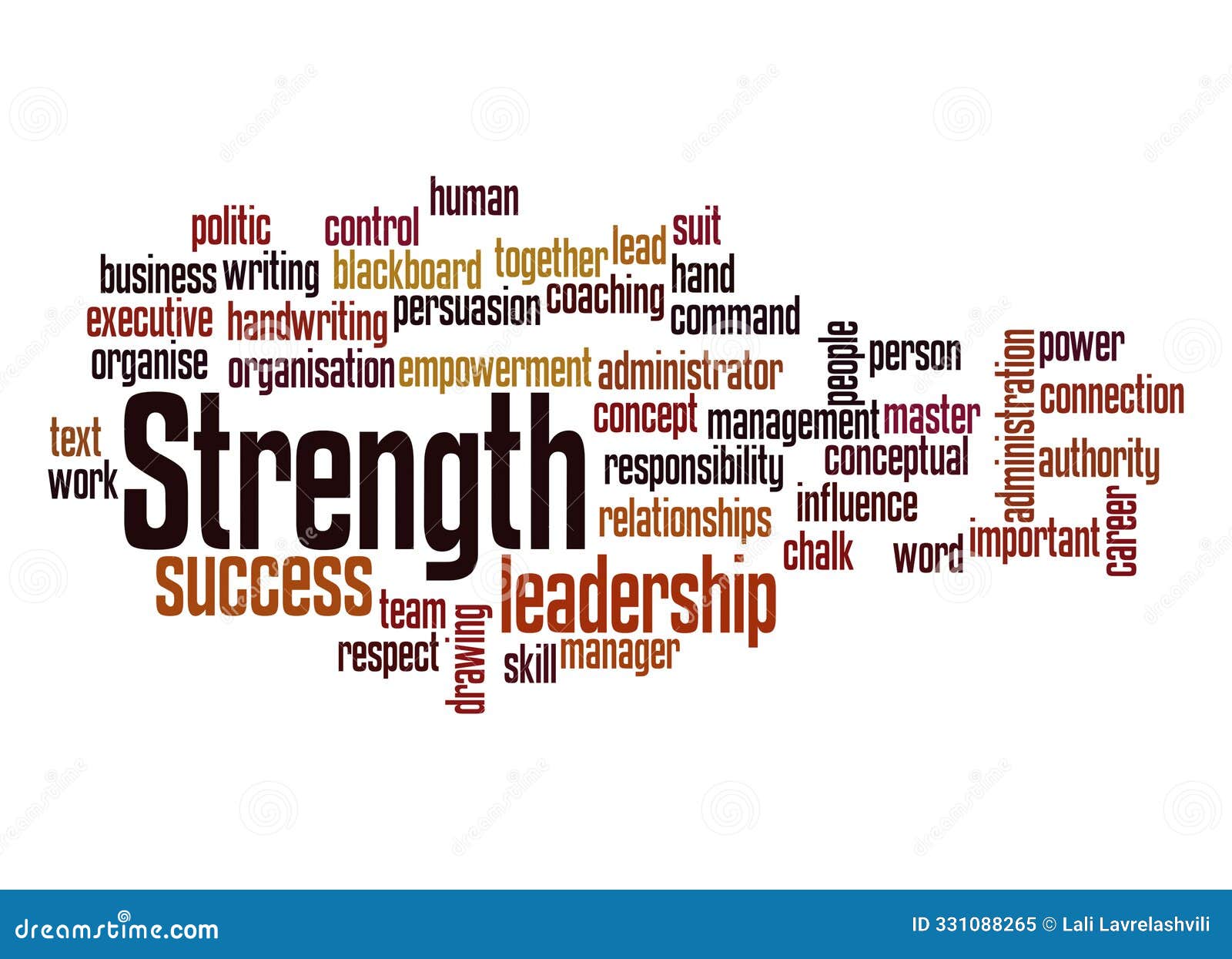 Word Cloud with STRENGTH Concept Stock Image - Image of lead, influence ...
