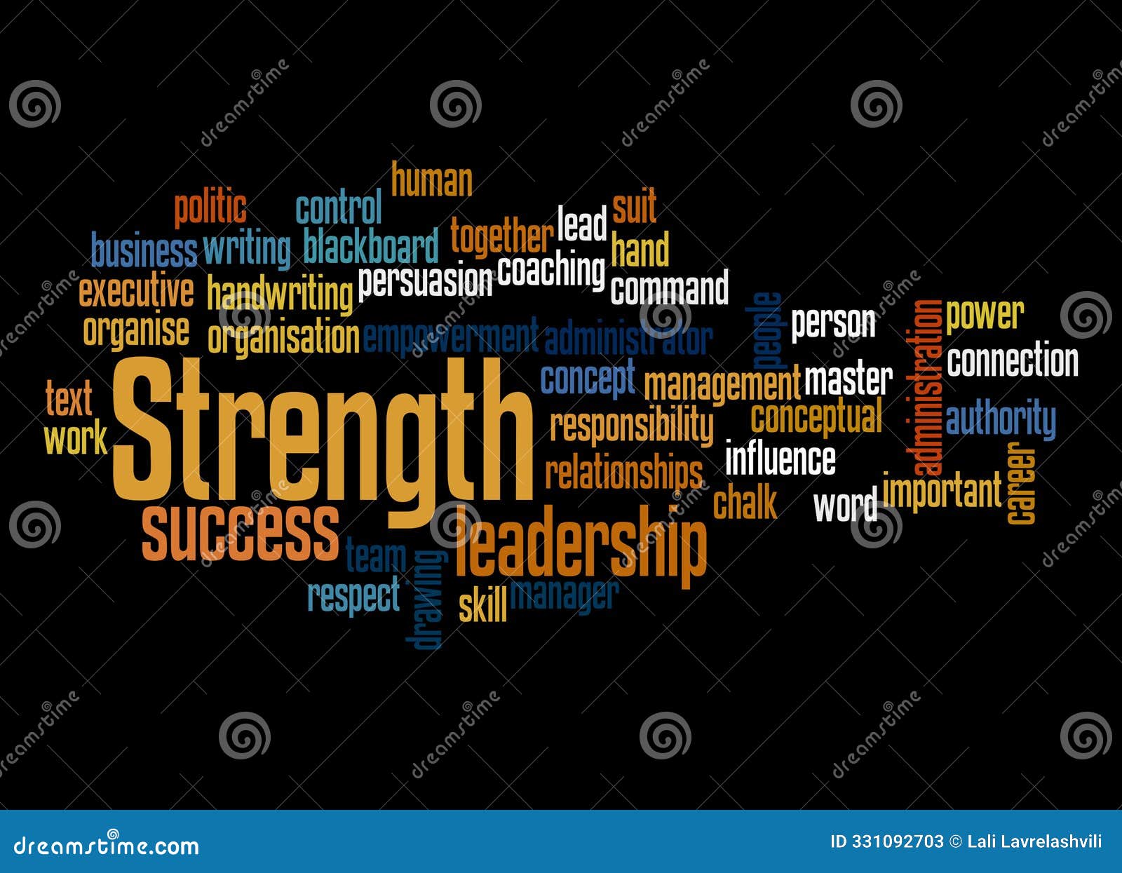 Word Cloud with STRENGTH Concept Stock Illustration - Illustration of ...