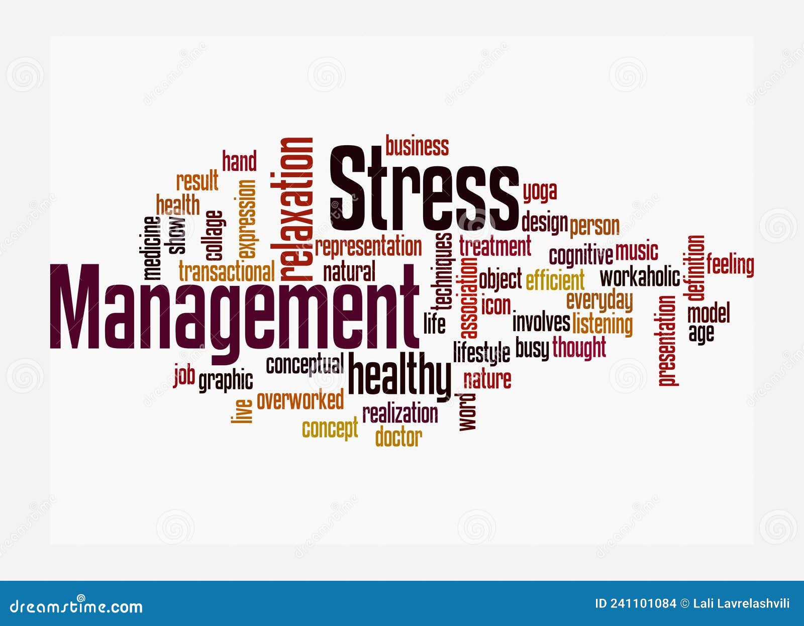 Word Cloud with STRESS MANAGEMENT Concept, Isolated on a White ...
