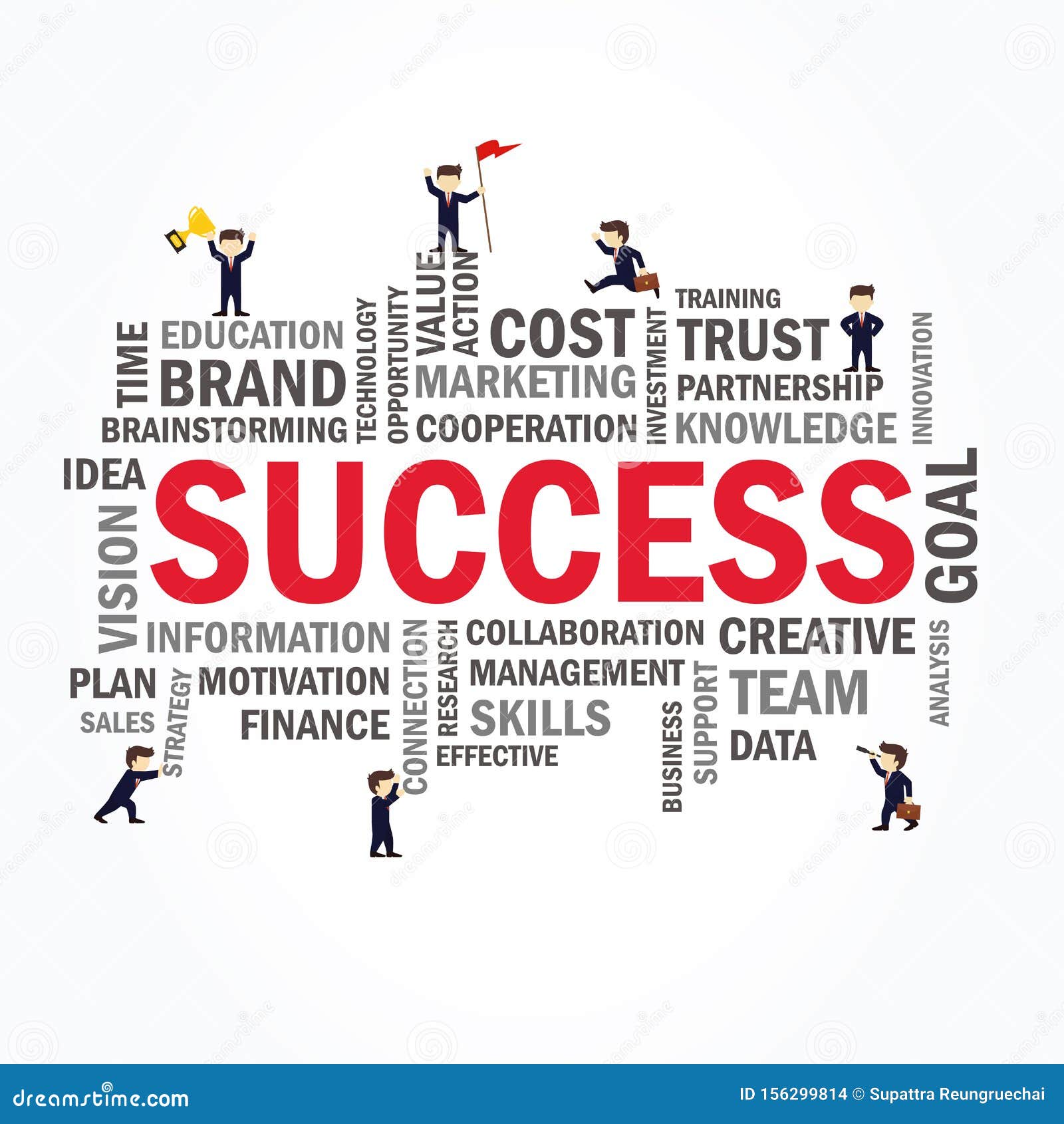 Word Cloud with Success Businessman Concept. Stock Vector ...
