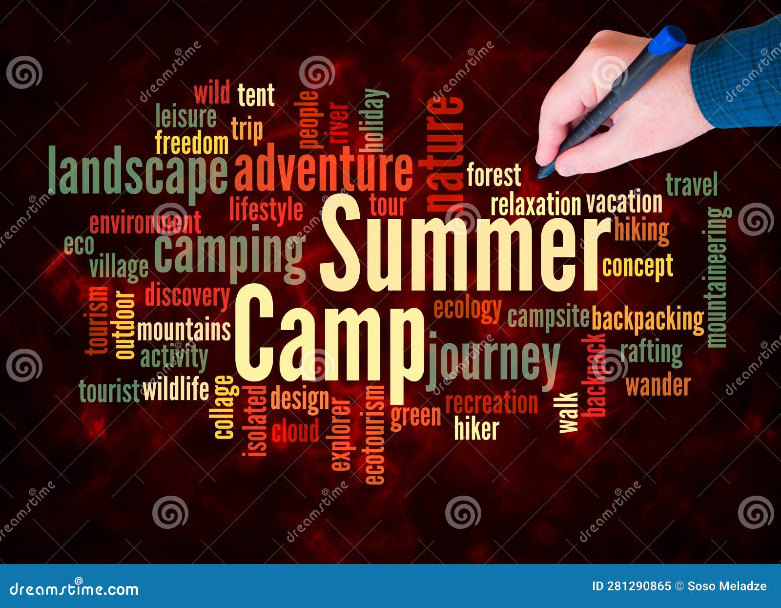 Word Cloud with SUMMER CAMP Concept Create with Text only Stock Image ...