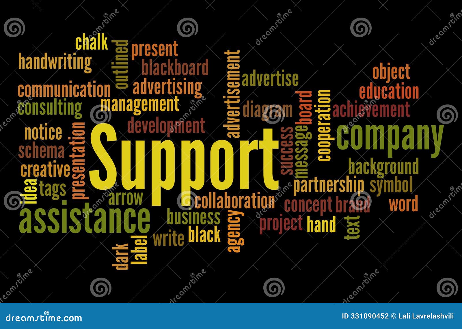 Word Cloud with SUPPORT Concept Stock Photo - Image of creative, label: 331090452
