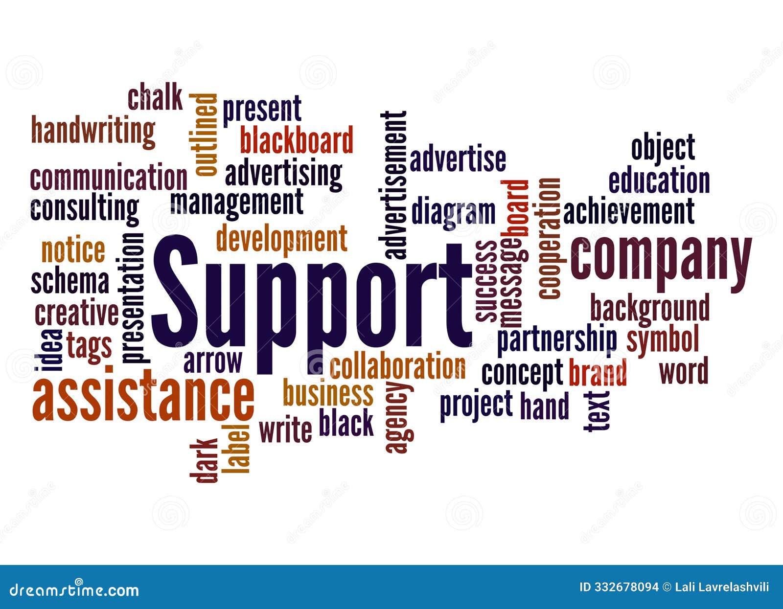 Word Cloud with SUPPORT Concept Stock Photo - Image of hand, achievement: 332678094