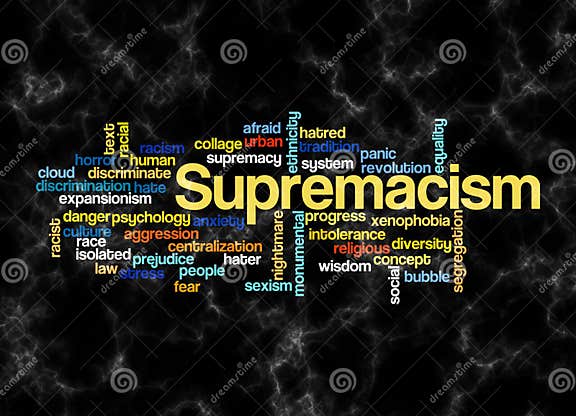 Word Cloud with SUPREMACISM Concept Create with Text only Stock ...