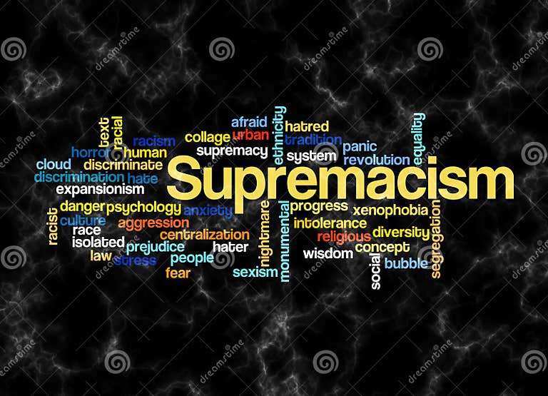 Word Cloud with SUPREMACISM Concept Create with Text only Stock ...
