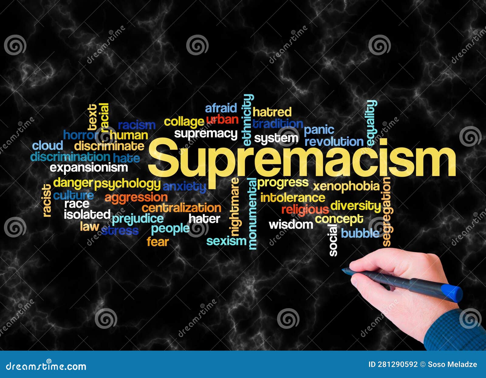Word Cloud with SUPREMACISM Concept Create with Text only Stock ...