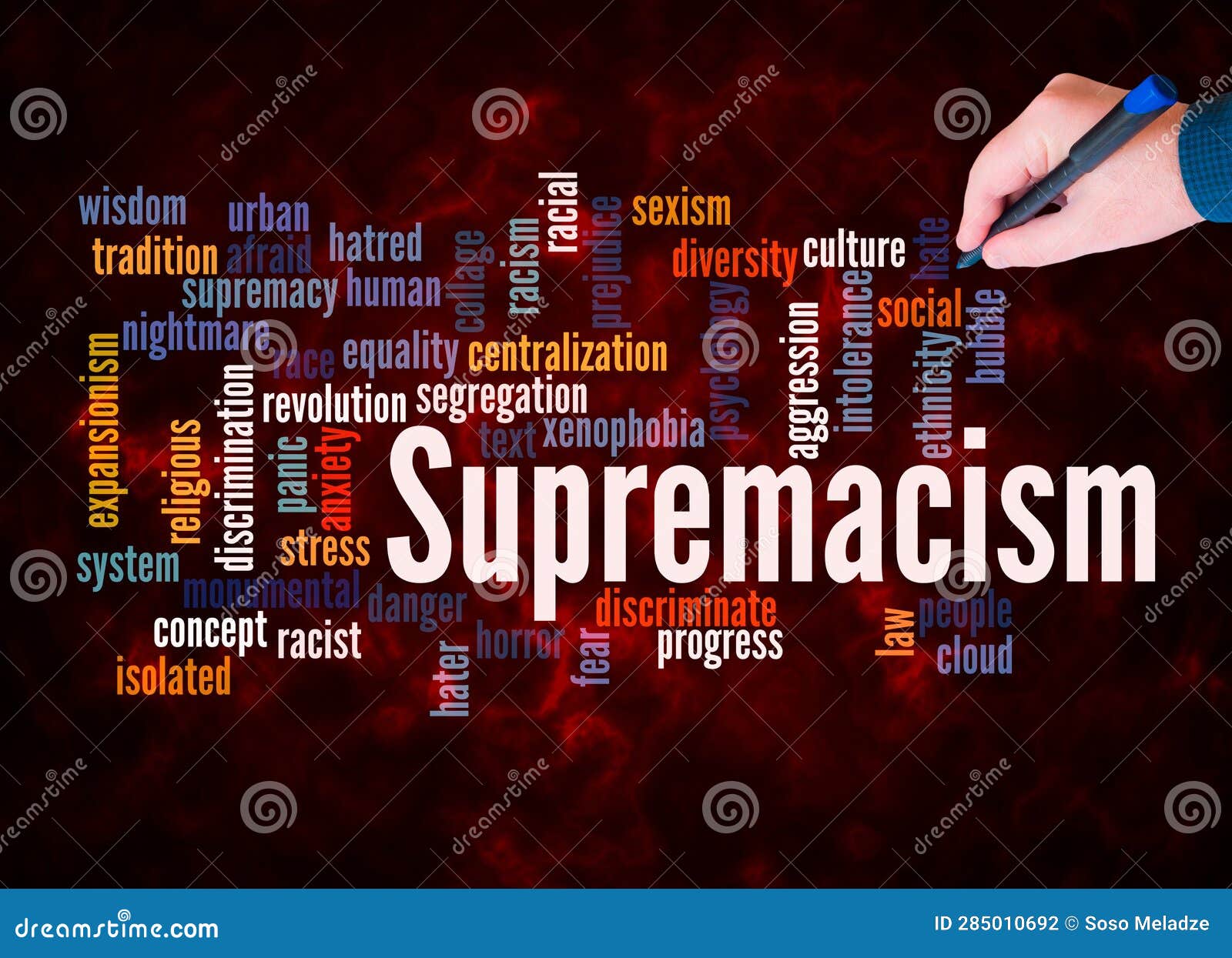 Word Cloud with SUPREMACISM Concept Create with Text only Stock Photo ...