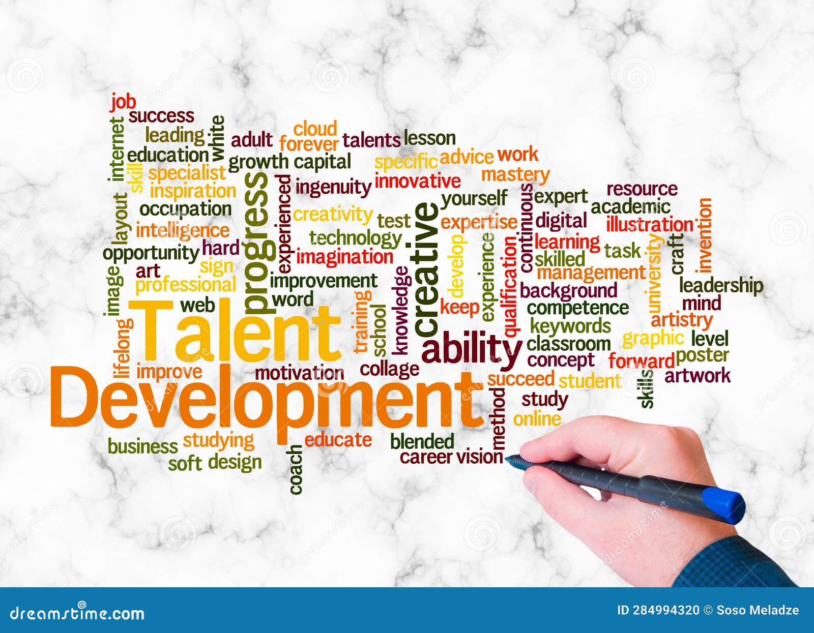 Word Cloud with TALENT DEVELOPMENT Concept Create with Text only Stock ...