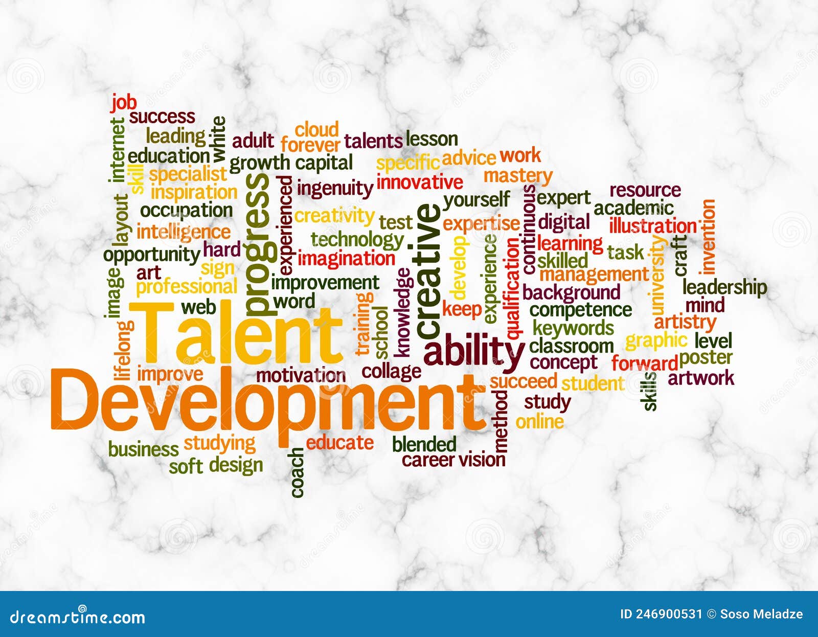 Word Cloud with TALENT DEVELOPMENT Concept Create with Text only Stock ...