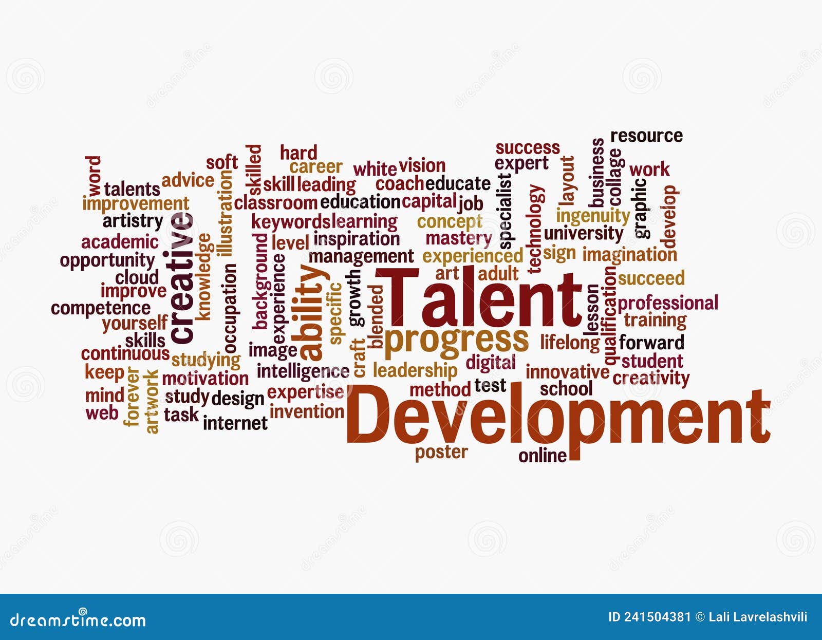 Word Cloud with TALENT DEVELOPMENT Concept, Isolated on a White ...