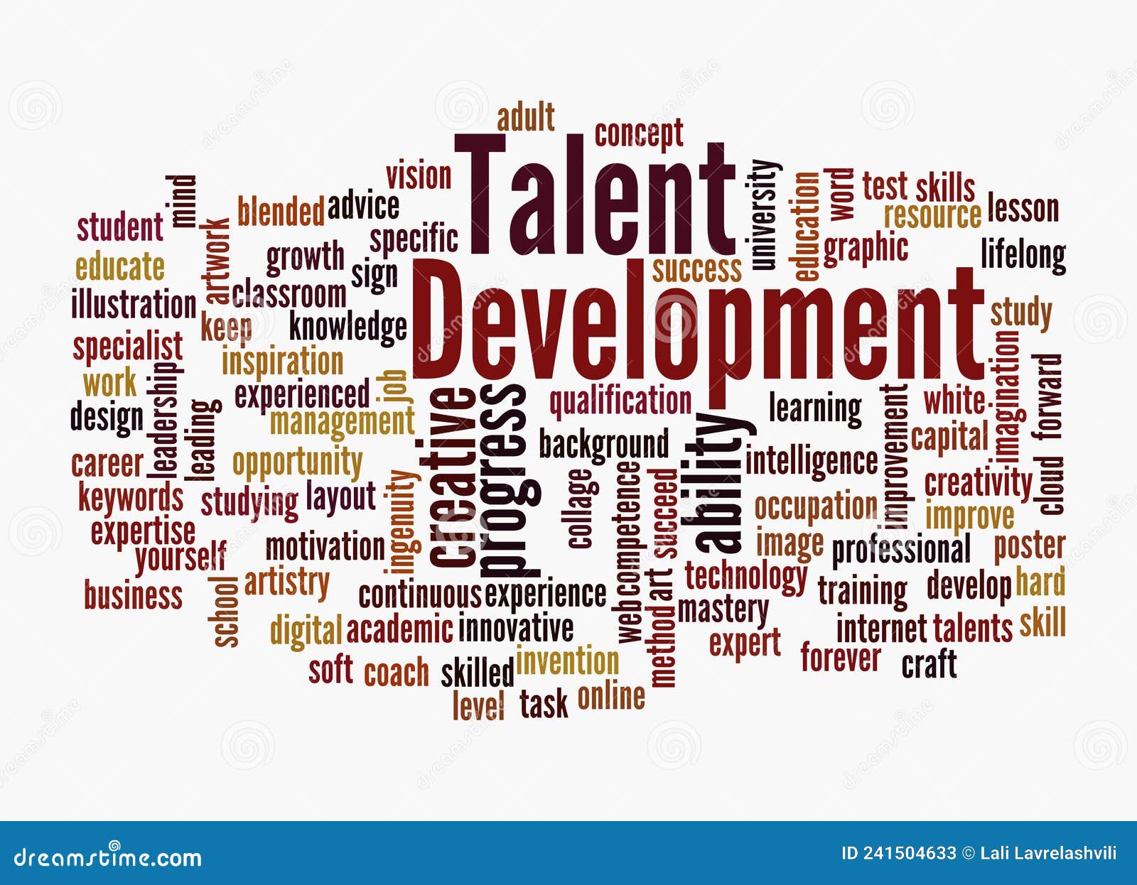 Word Cloud with TALENT DEVELOPMENT Concept, Isolated on a White ...
