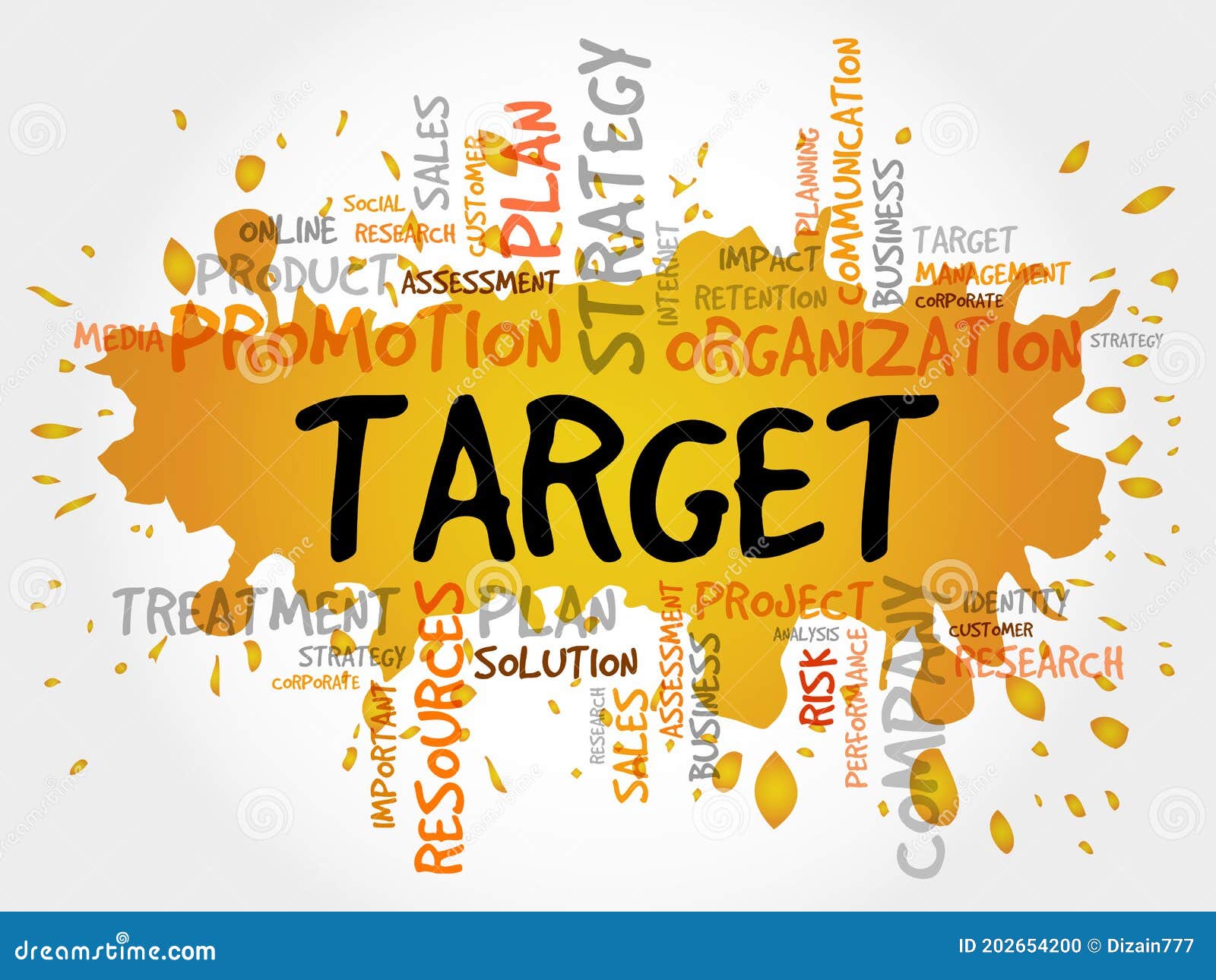 Word Cloud with Target Related Tags Stock Illustration - Illustration ...