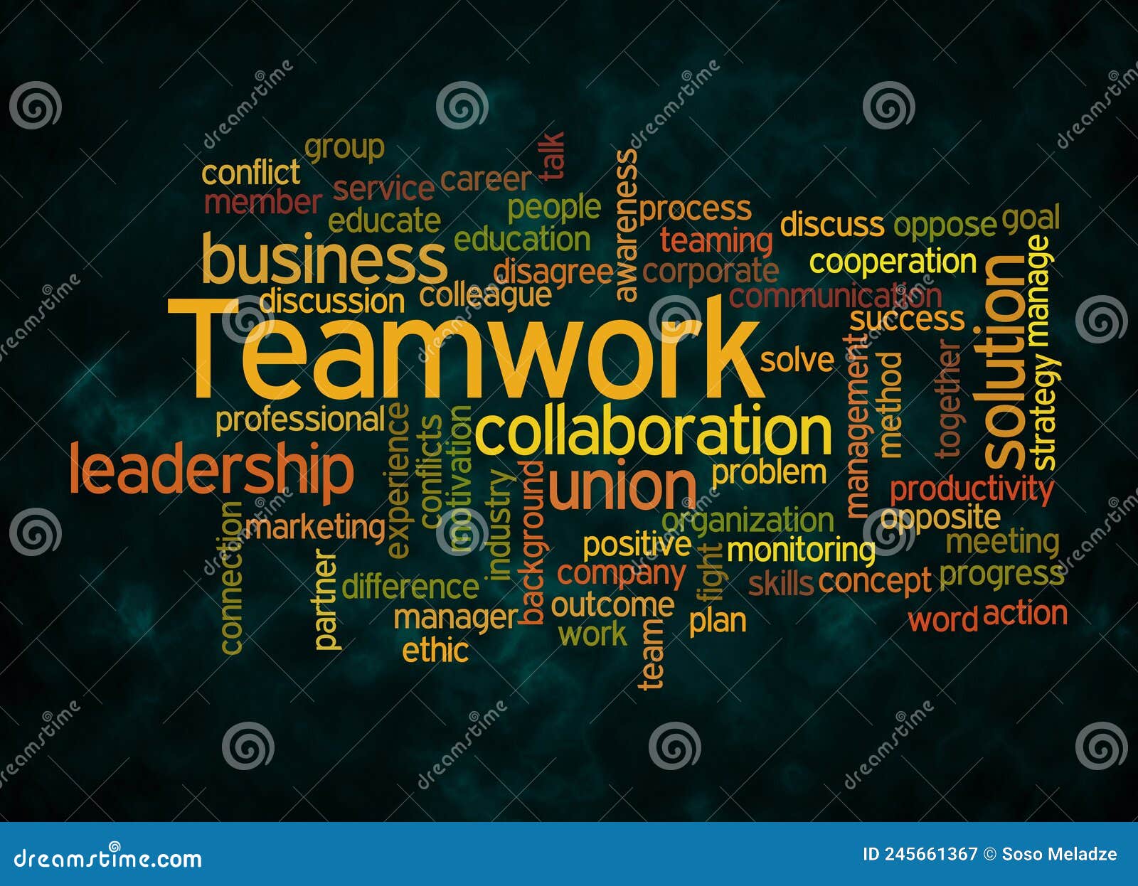 Word Cloud with TEAMWORK Concept Create with Text only Stock ...