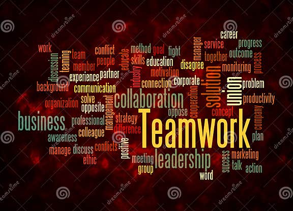 Word Cloud with TEAMWORK Concept Create with Text only Stock ...