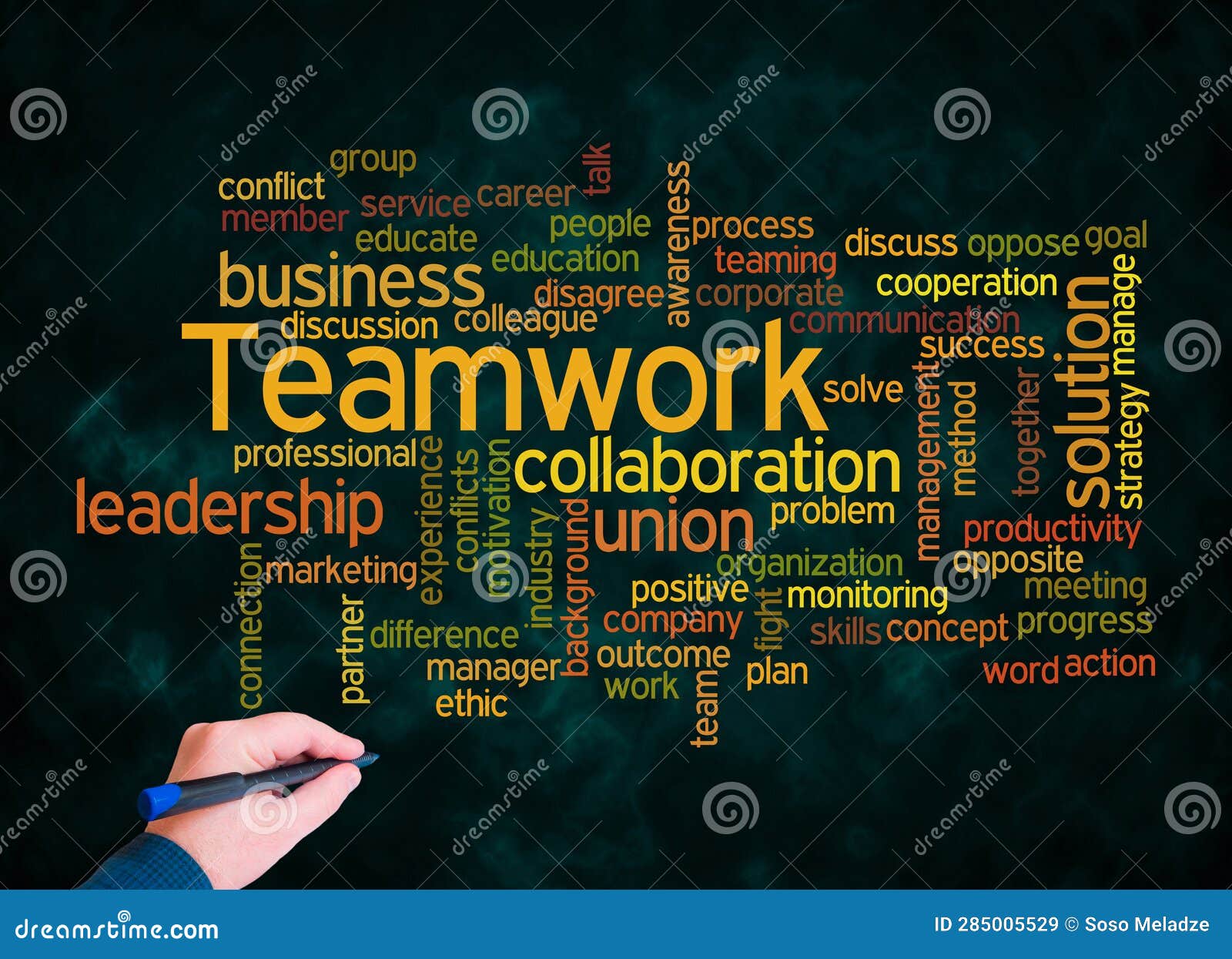 Word Cloud with TEAMWORK Concept Create with Text only Stock Image ...