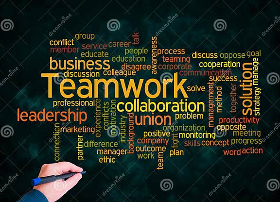 Word Cloud with TEAMWORK Concept Create with Text only Stock Image ...