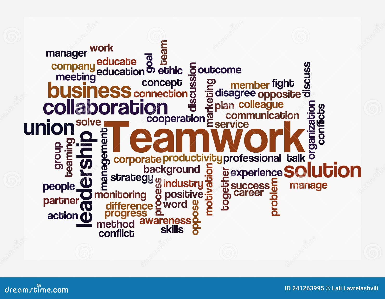 Word Cloud with TEAMWORK Concept, Isolated on a White Background Stock ...