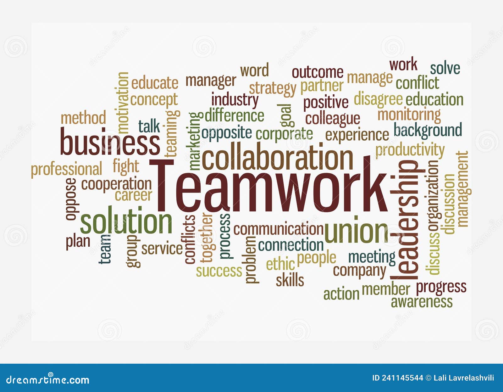 Word Cloud with TEAMWORK Concept, Isolated on a White Background Stock ...