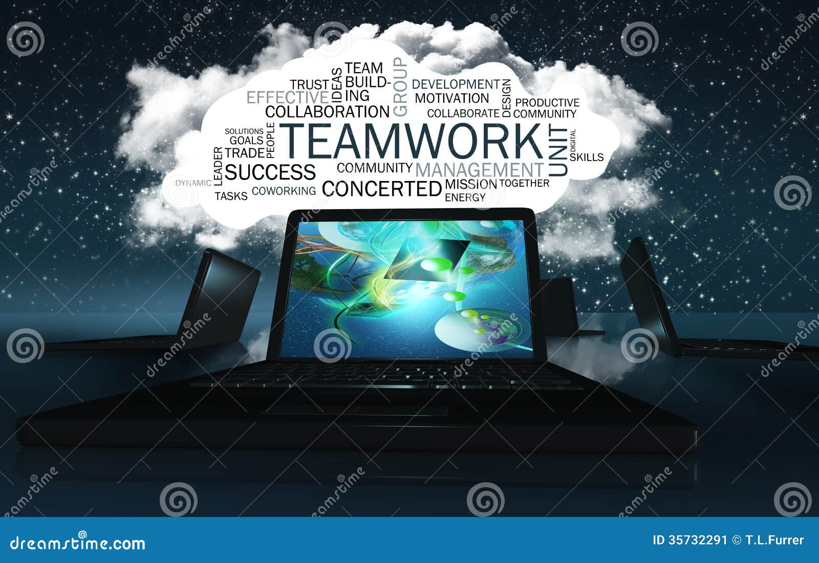 Word Cloud with Teamwork stock image. Image of night - 35732291