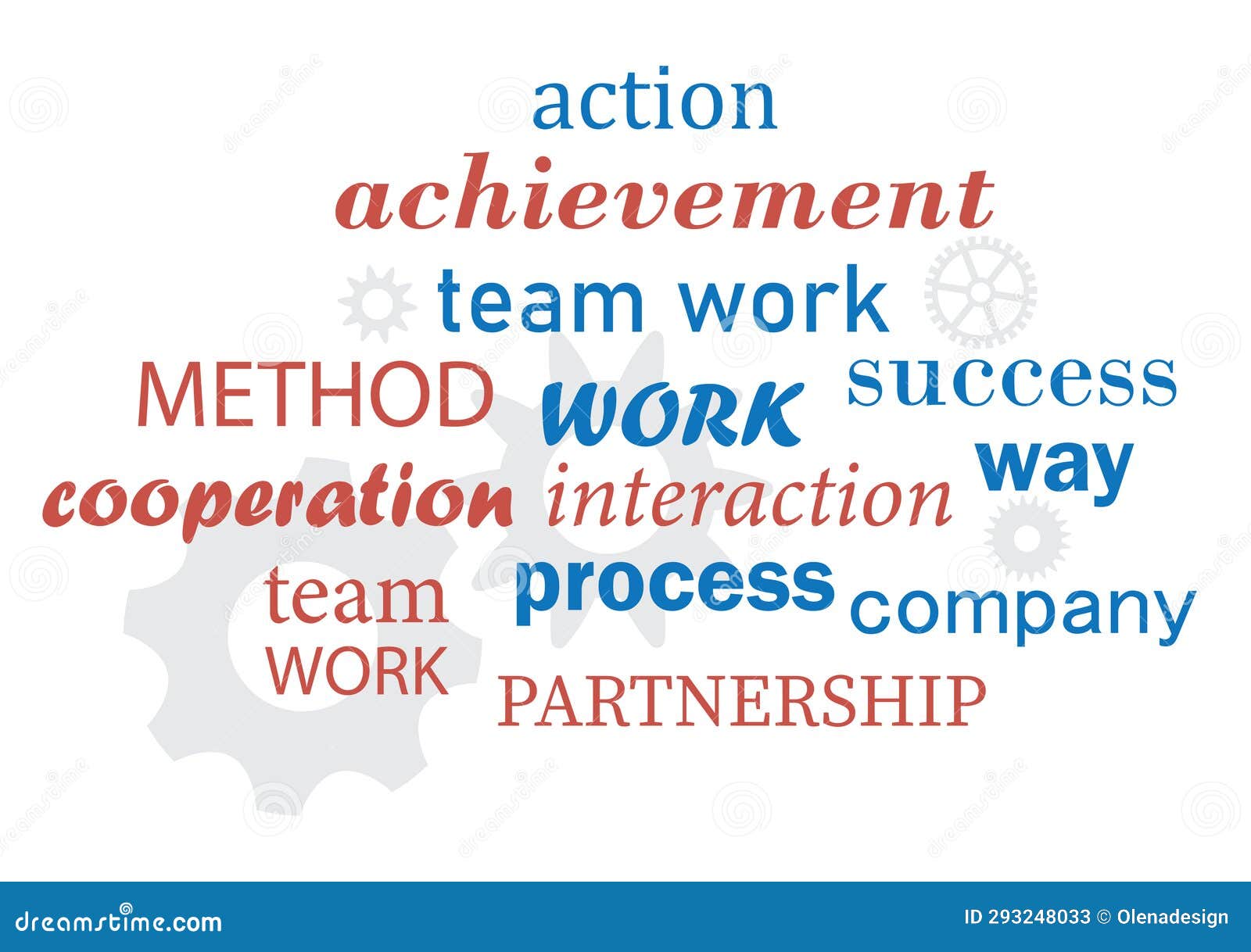 Word Cloud. Teamwork and Process Stock Vector - Illustration of ...