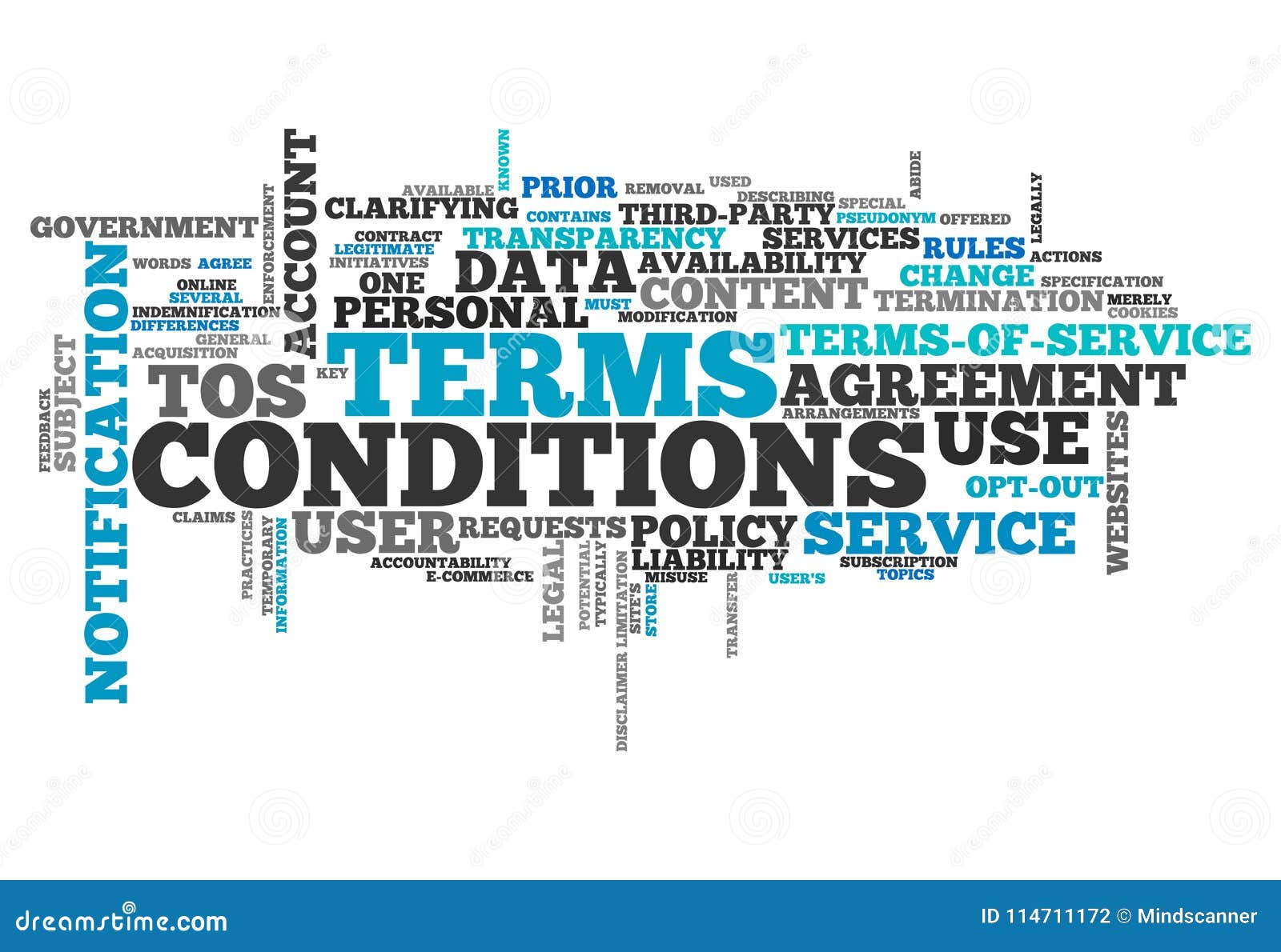 Word Cloud Terms and Conditions Stock Illustration - Illustration of ...