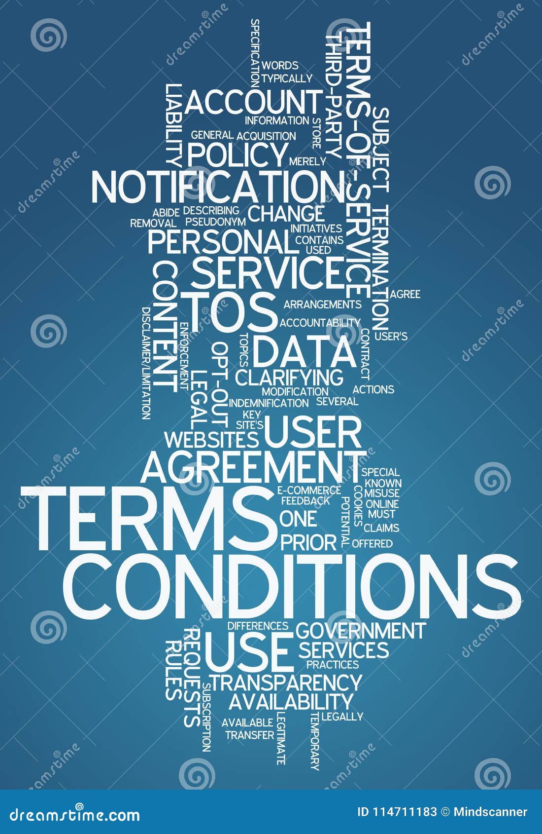Word Cloud Terms and Conditions Stock Illustration - Illustration of ...