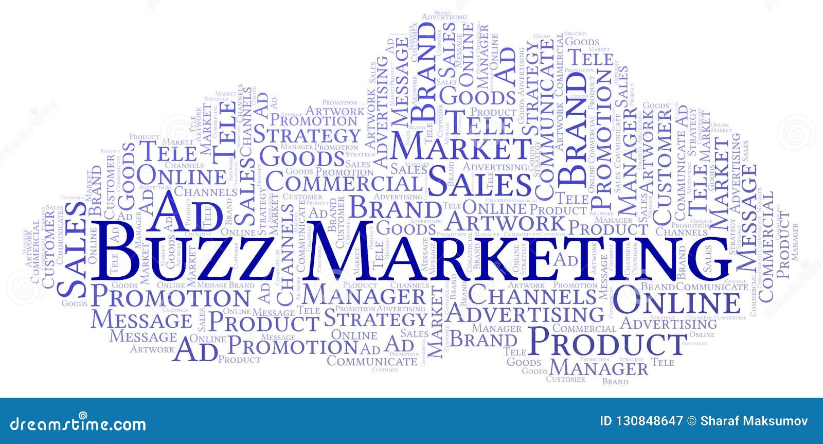 Word Cloud with Text Buzz Marketing. Stock Illustration - Illustration ...