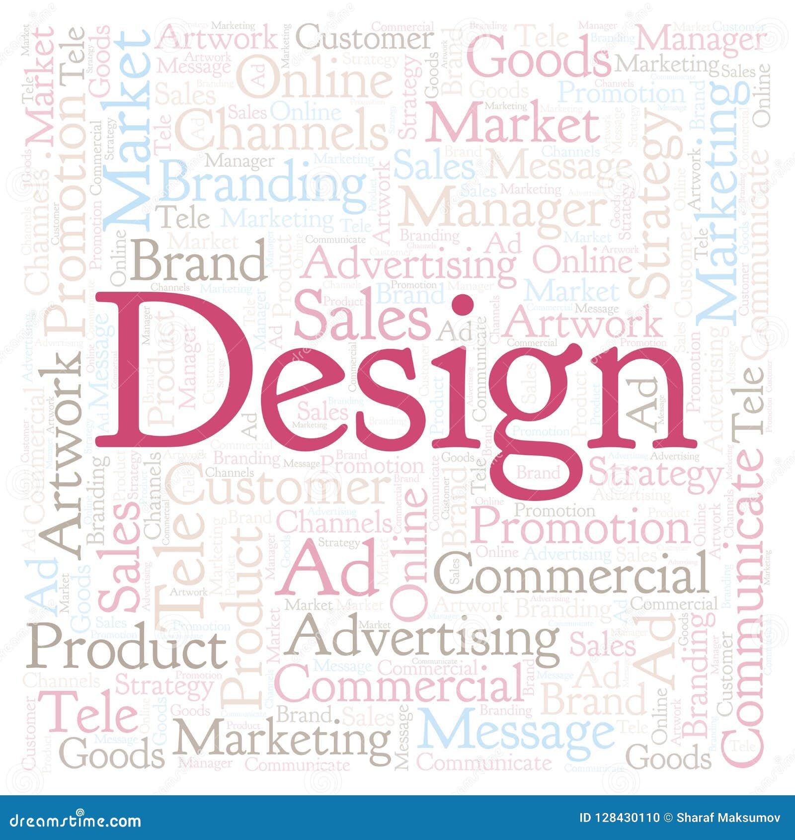 Word Cloud with Text Design. Stock Illustration - Illustration of ...