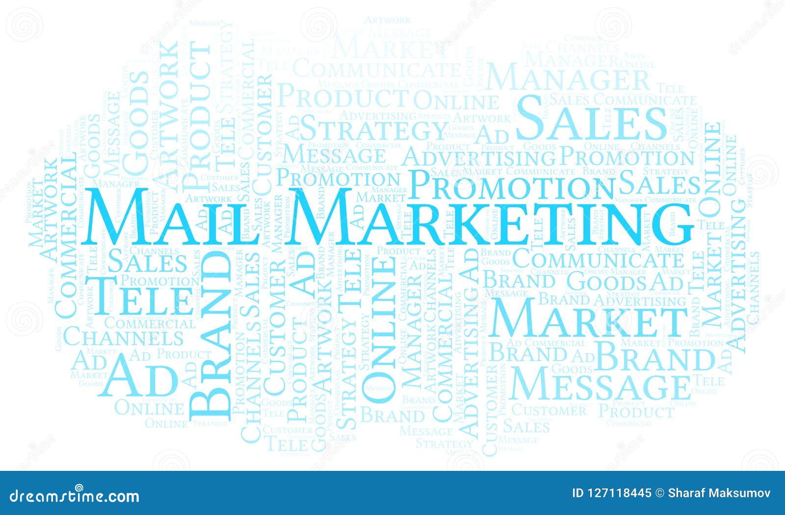 Word Cloud with Text Mail Marketing. Stock Illustration - Illustration ...